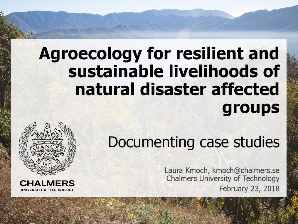 Agroecology for resilient and sustainable livelihoods of natural ...